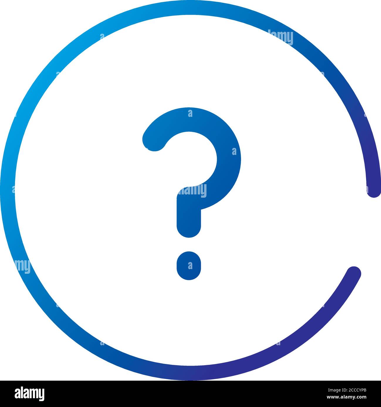 question sign gradient style icon vector illustration design Stock ...