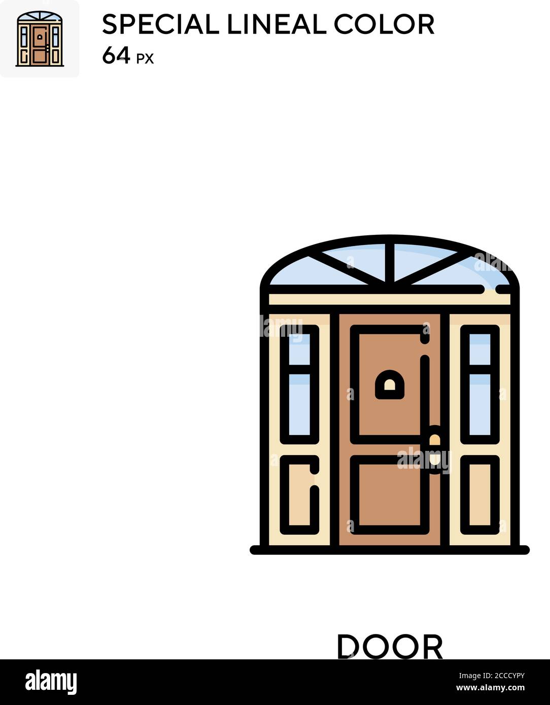 Door Special lineal color icon. Illustration symbol design template for ...