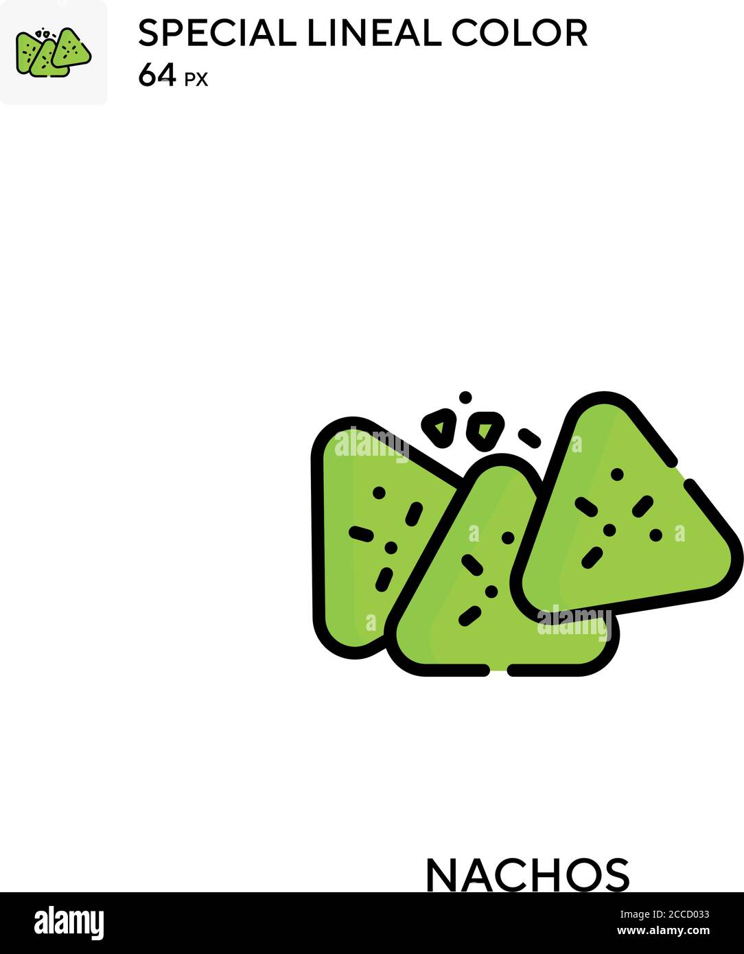 Nachos Special lineal color icon. Illustration symbol design template ...