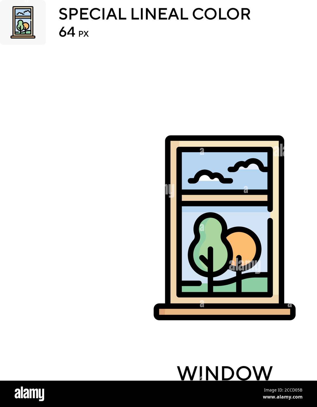 Window Special lineal color icon. Illustration symbol design template ...