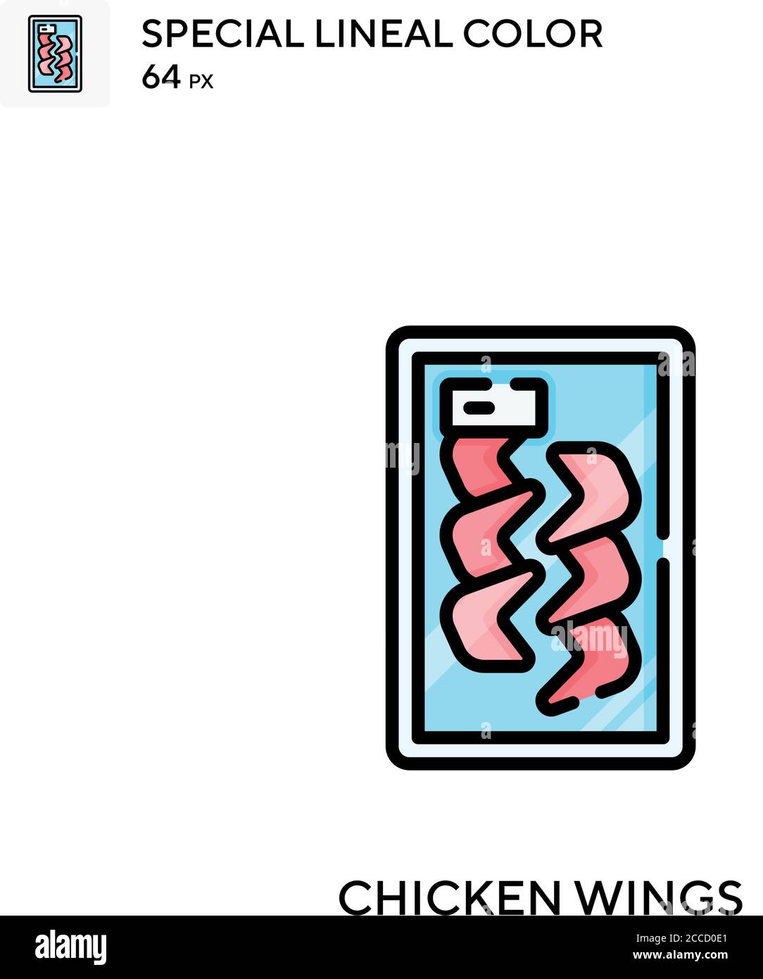 Chicken wings Special lineal color icon. Illustration symbol design ...