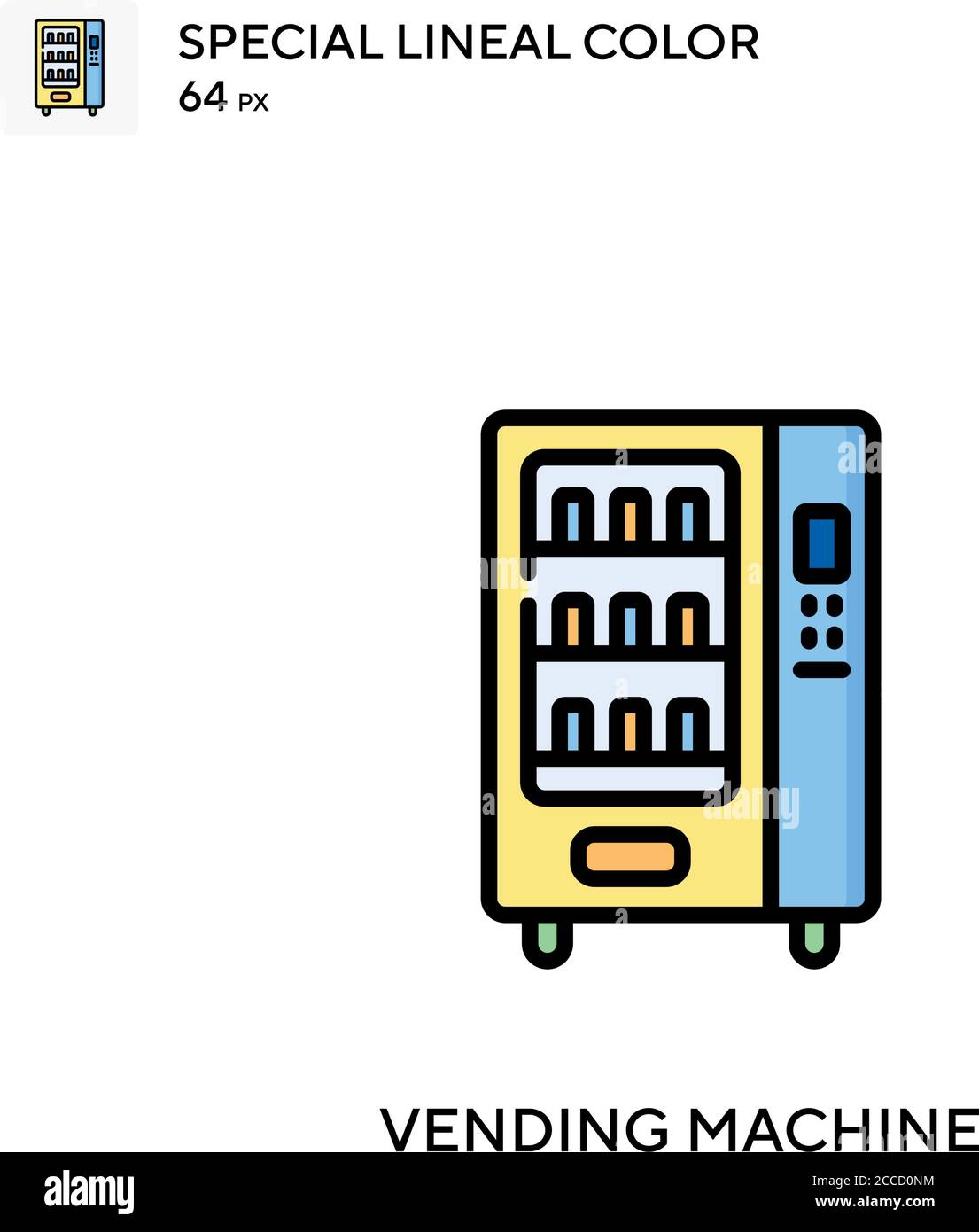 Vending machine Special lineal color icon. Illustration symbol design ...