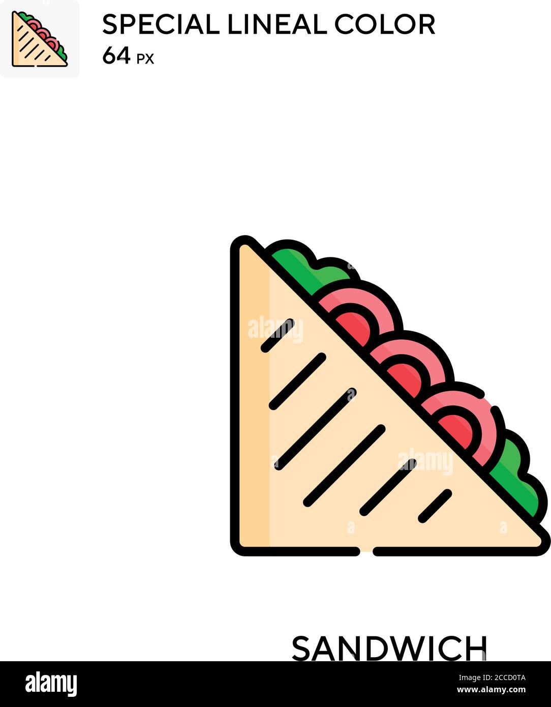 Sandwich Special lineal color icon. Illustration symbol design template ...
