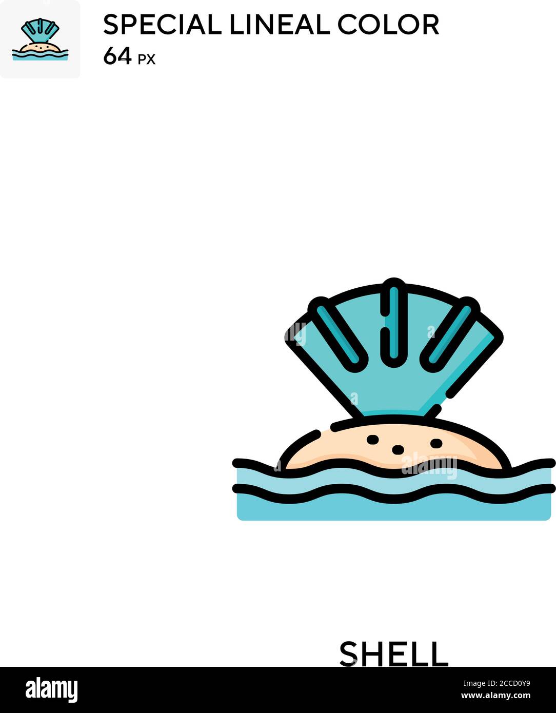 Clam shell on sand background Stock Vector Images - Alamy