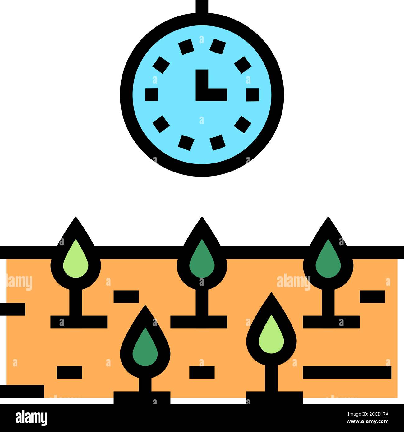 growth time plant color icon vector illustration Stock Vector Image ...