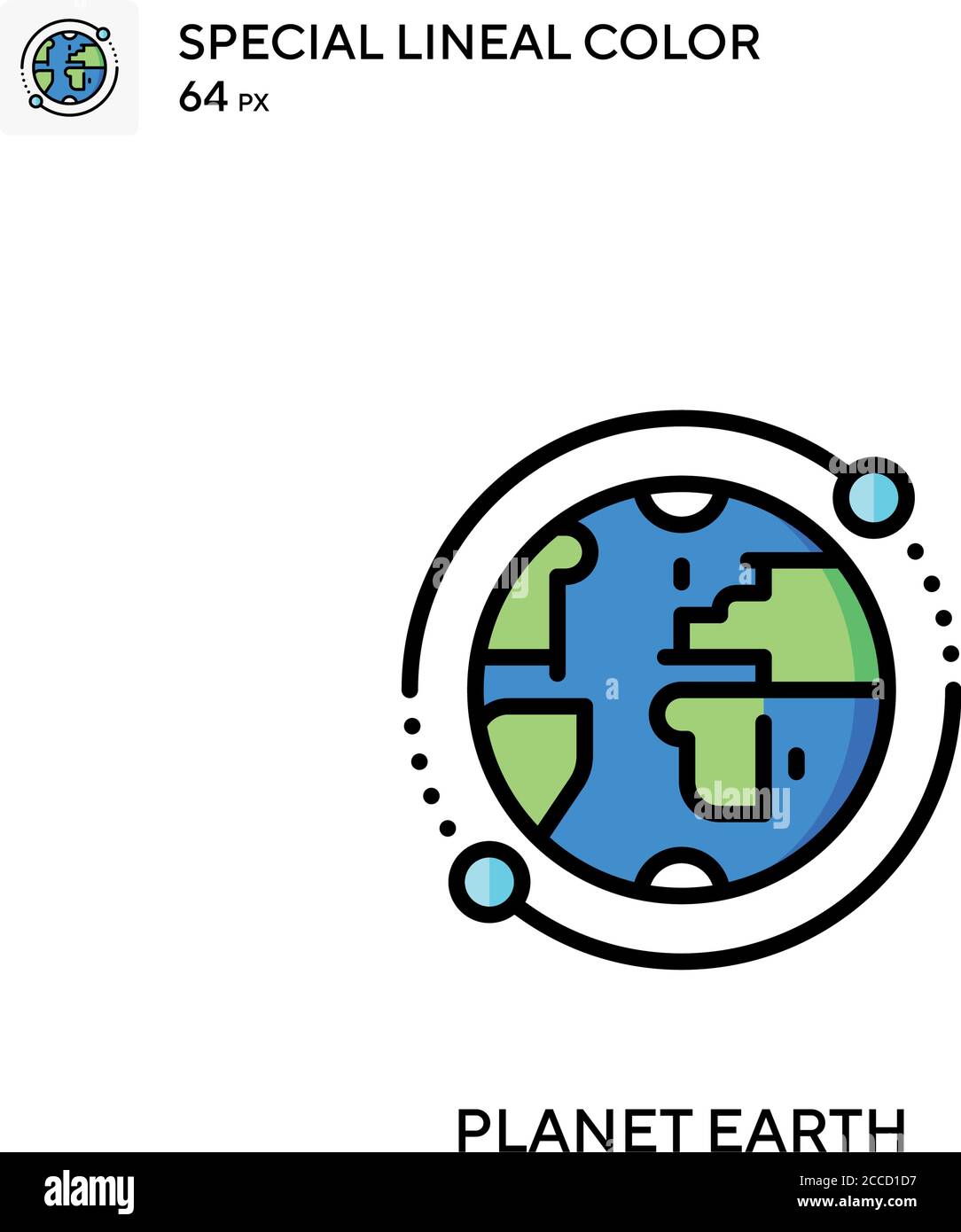 Planet earth Special lineal color icon. Illustration symbol design ...