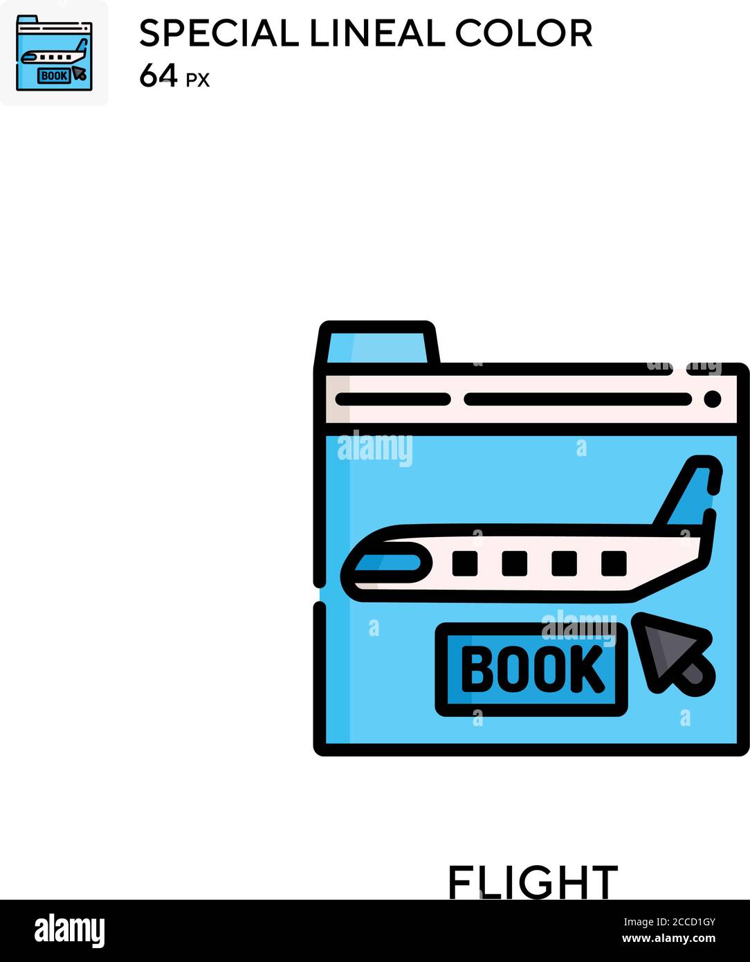 Flight Special lineal color icon. Illustration symbol design template ...