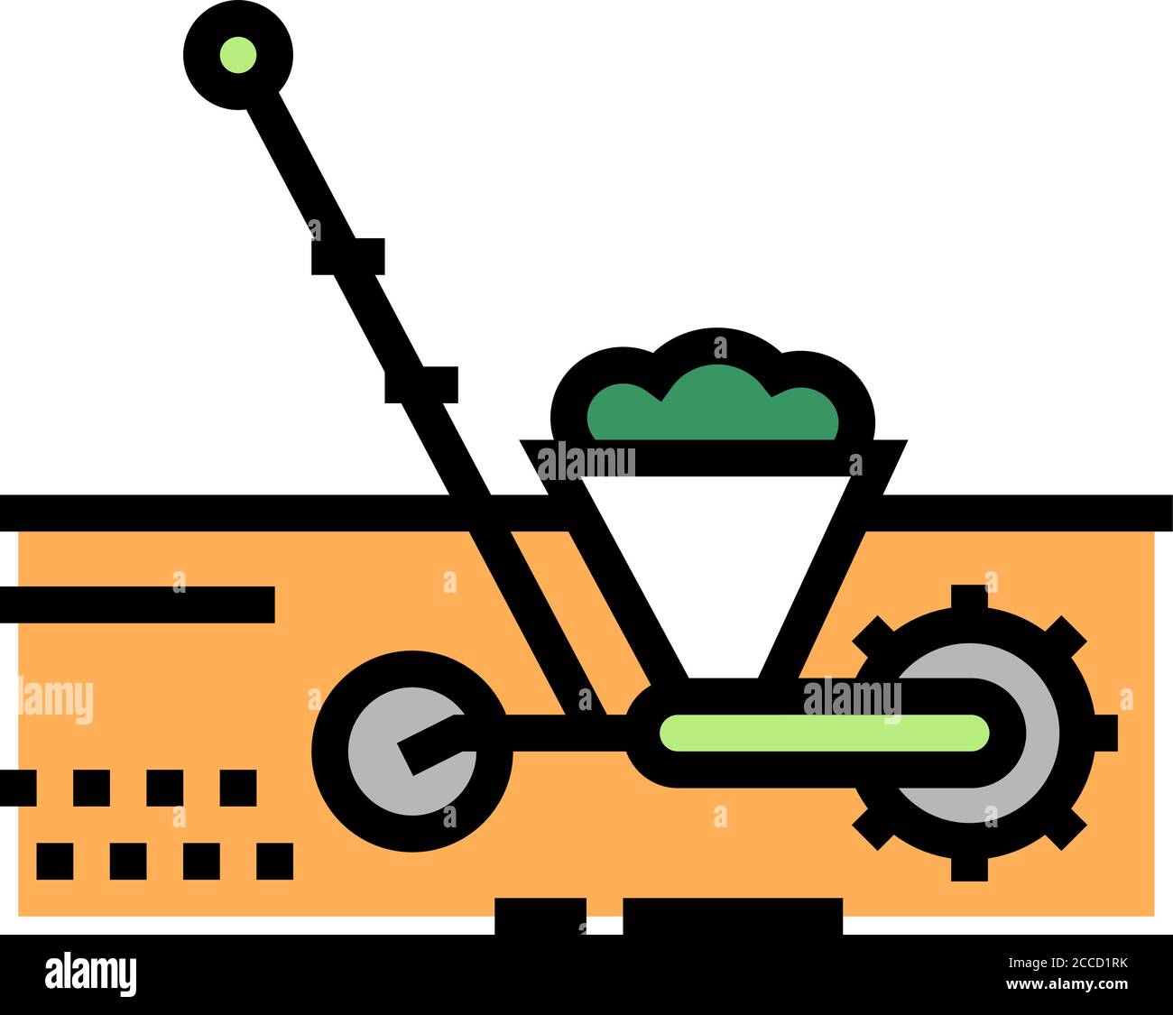 gardening machine color icon vector illustration Stock Vector Image ...