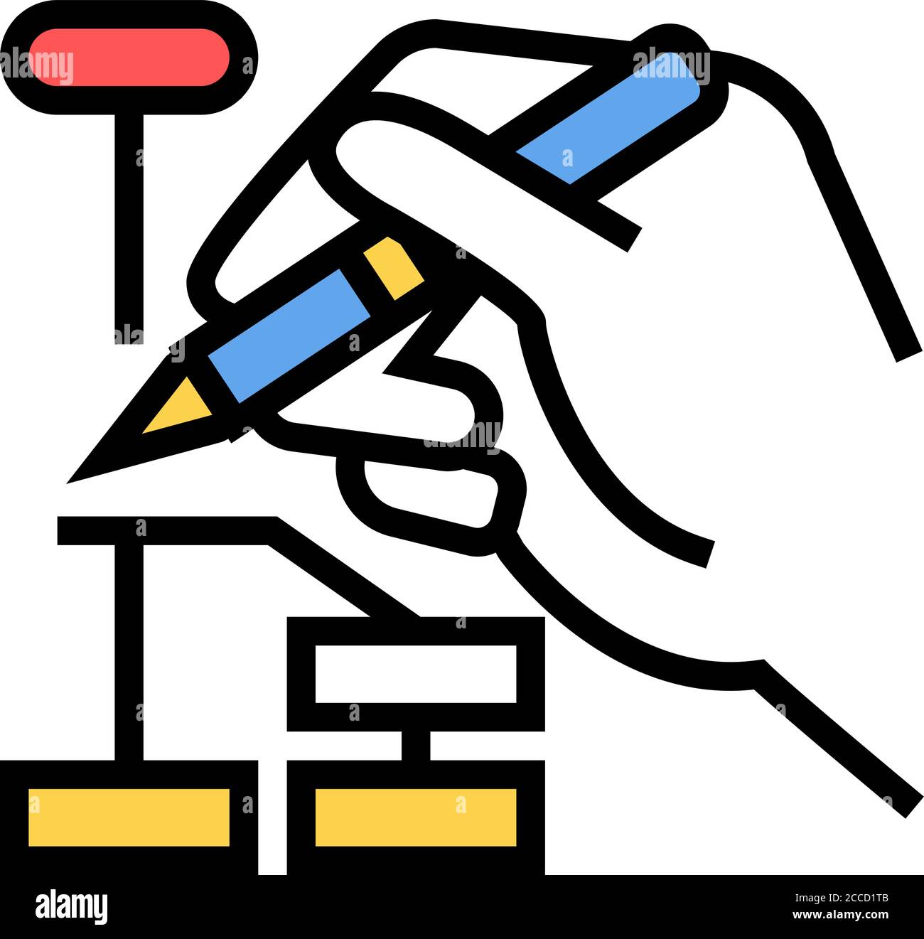 building hierarchy color icon vector illustration Stock Vector Image ...