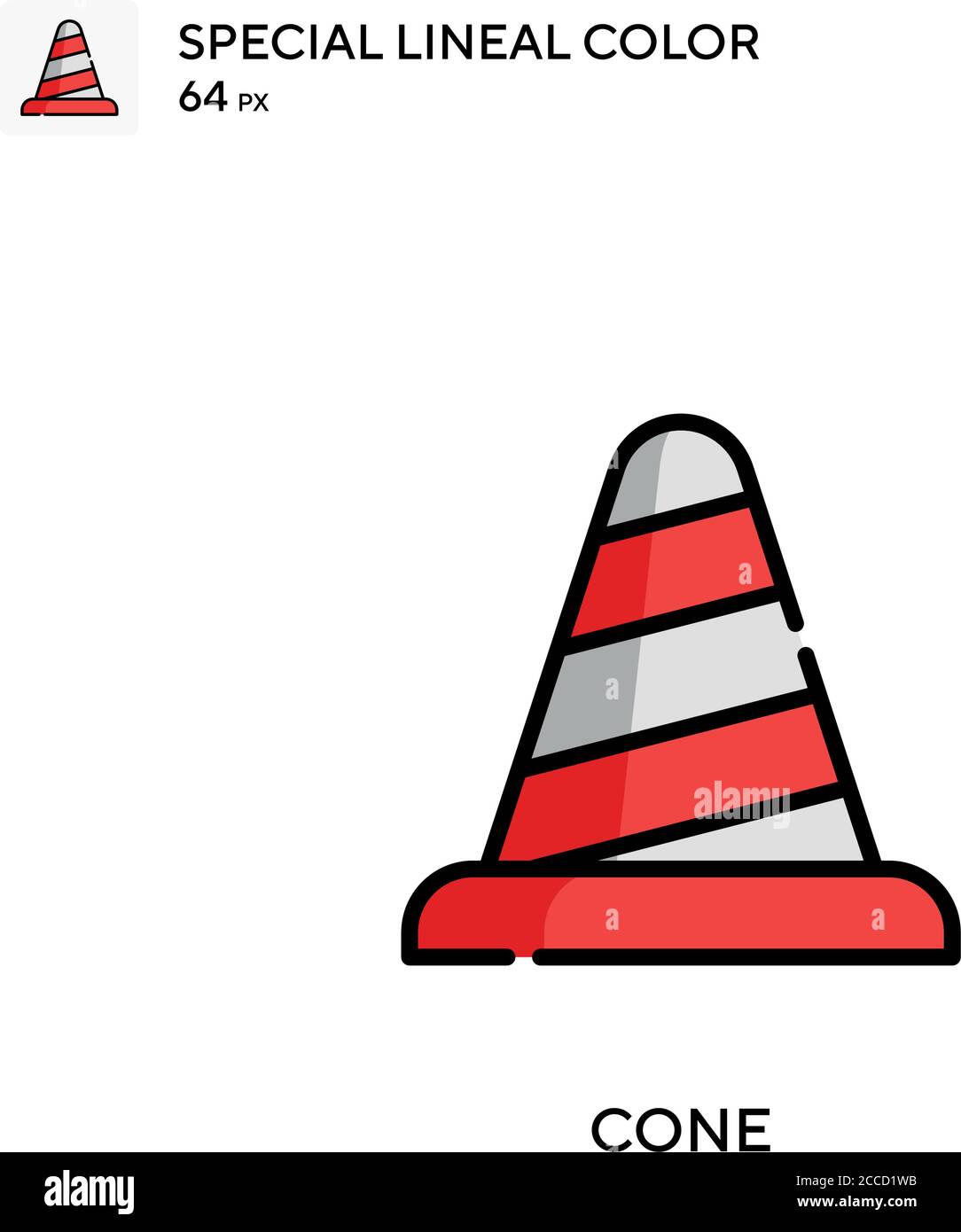 Cone Special lineal color icon. Illustration symbol design template for ...