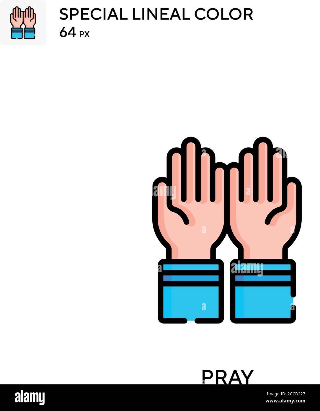 Group praying hands Stock Vector Images - Alamy