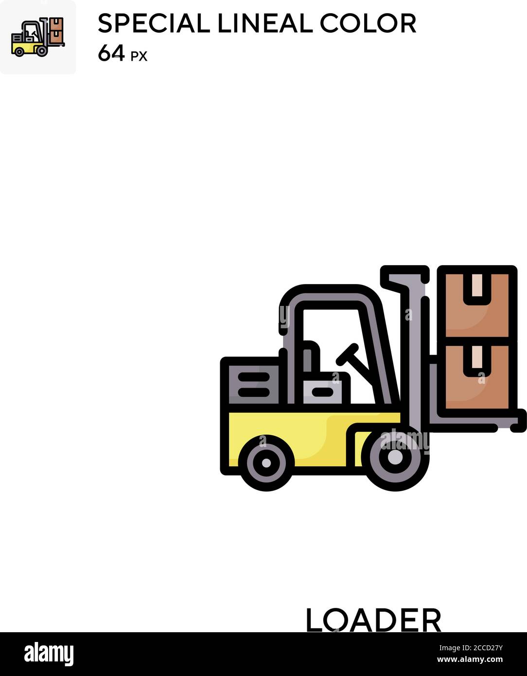 Loader Special lineal color icon. Illustration symbol design template ...