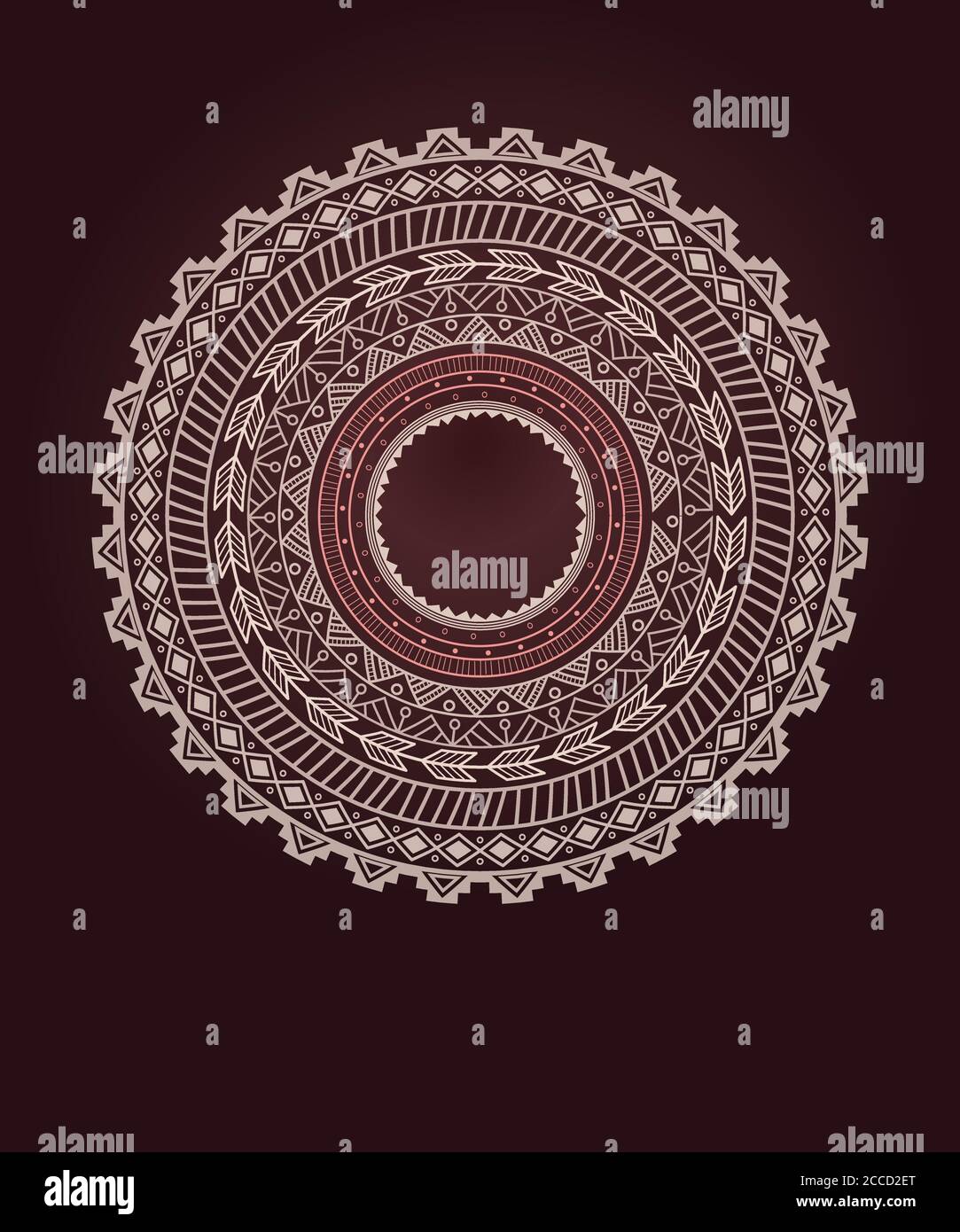 Ethnic Aztec circle ornament, vector illustration Stock Vector Image ...