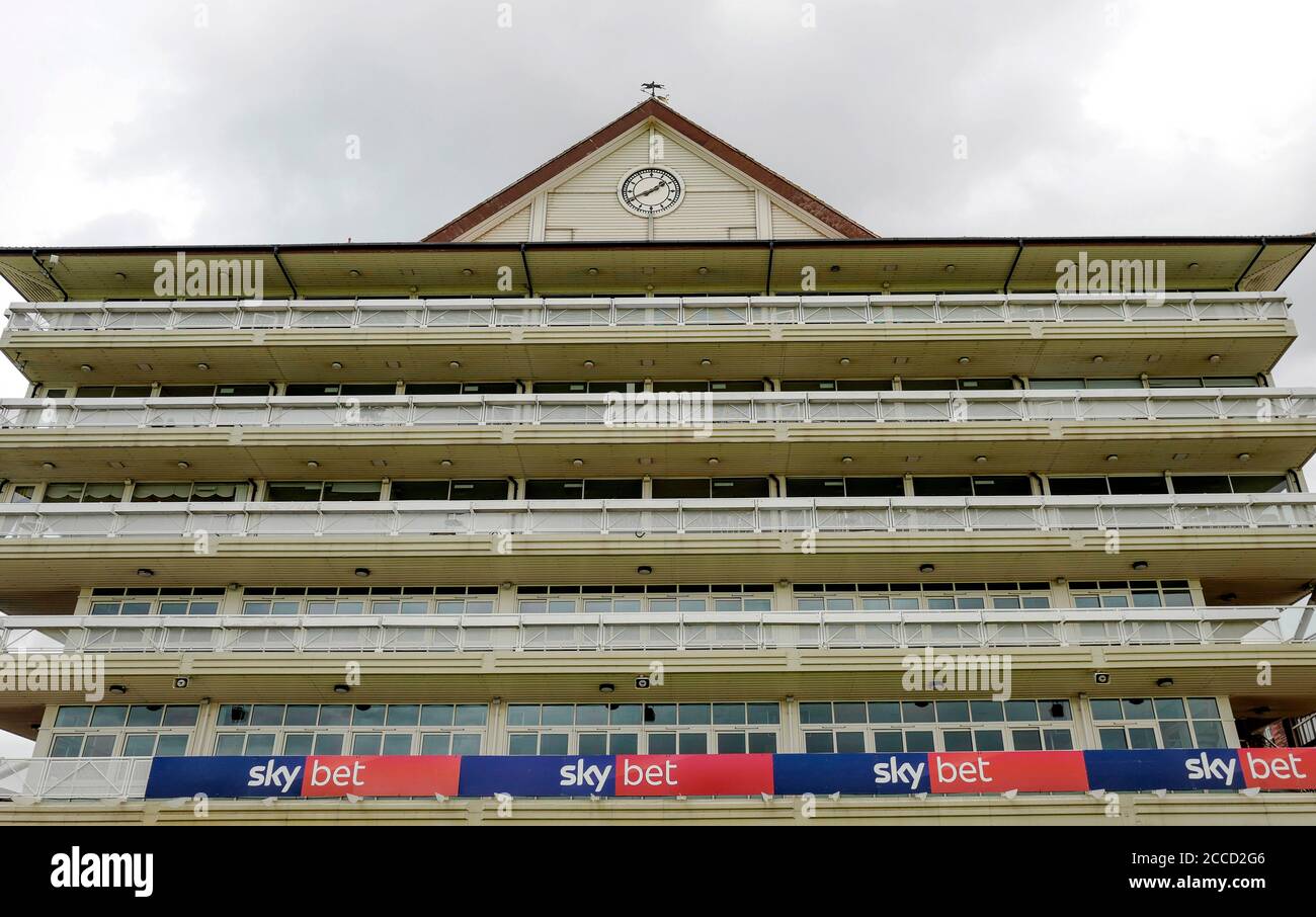 A general view of an empty stand during day three of the Yorkshire Ebor ...