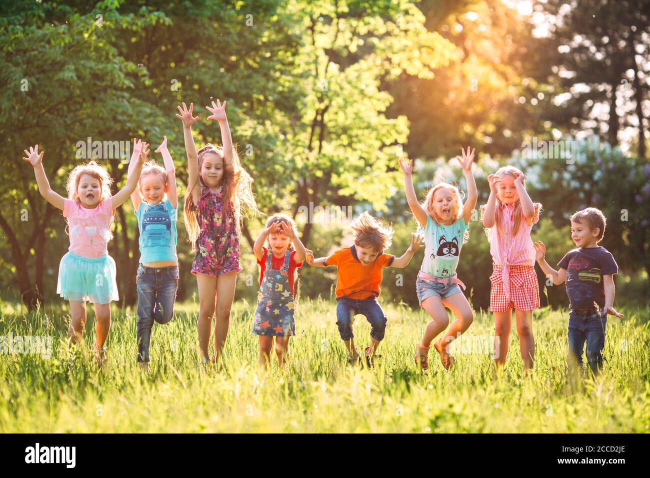 Kid Jumping Happily High Resolution Stock Photography and Images - Alamy