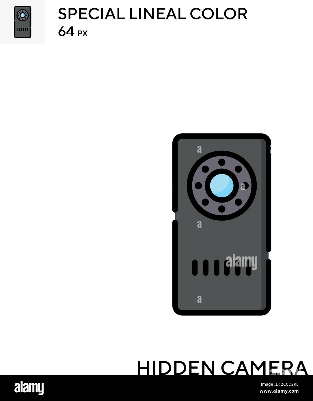 Hidden camera Special lineal color icon. Illustration symbol design ...