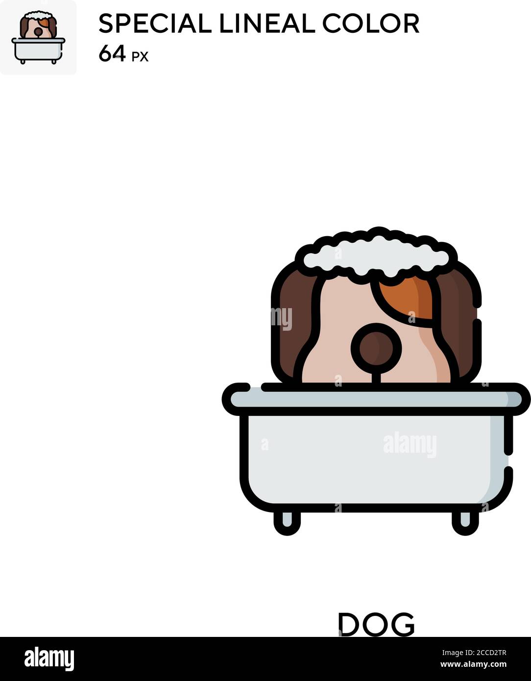 Dog Special lineal color icon. Illustration symbol design template for ...