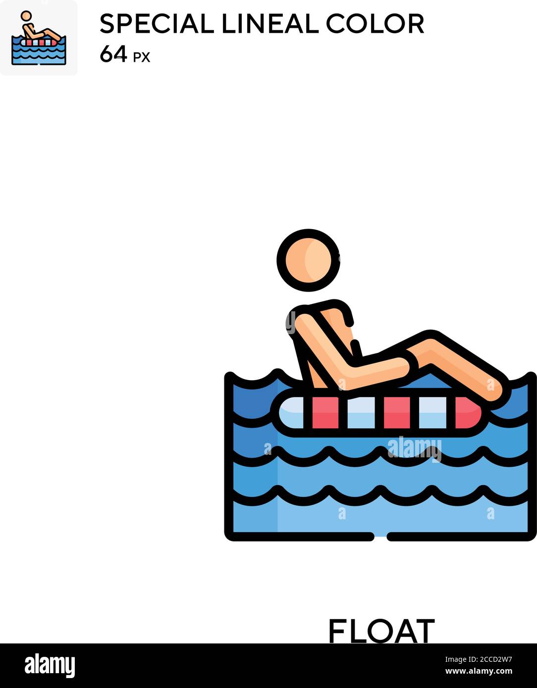 Float Special lineal color icon. Illustration symbol design template ...