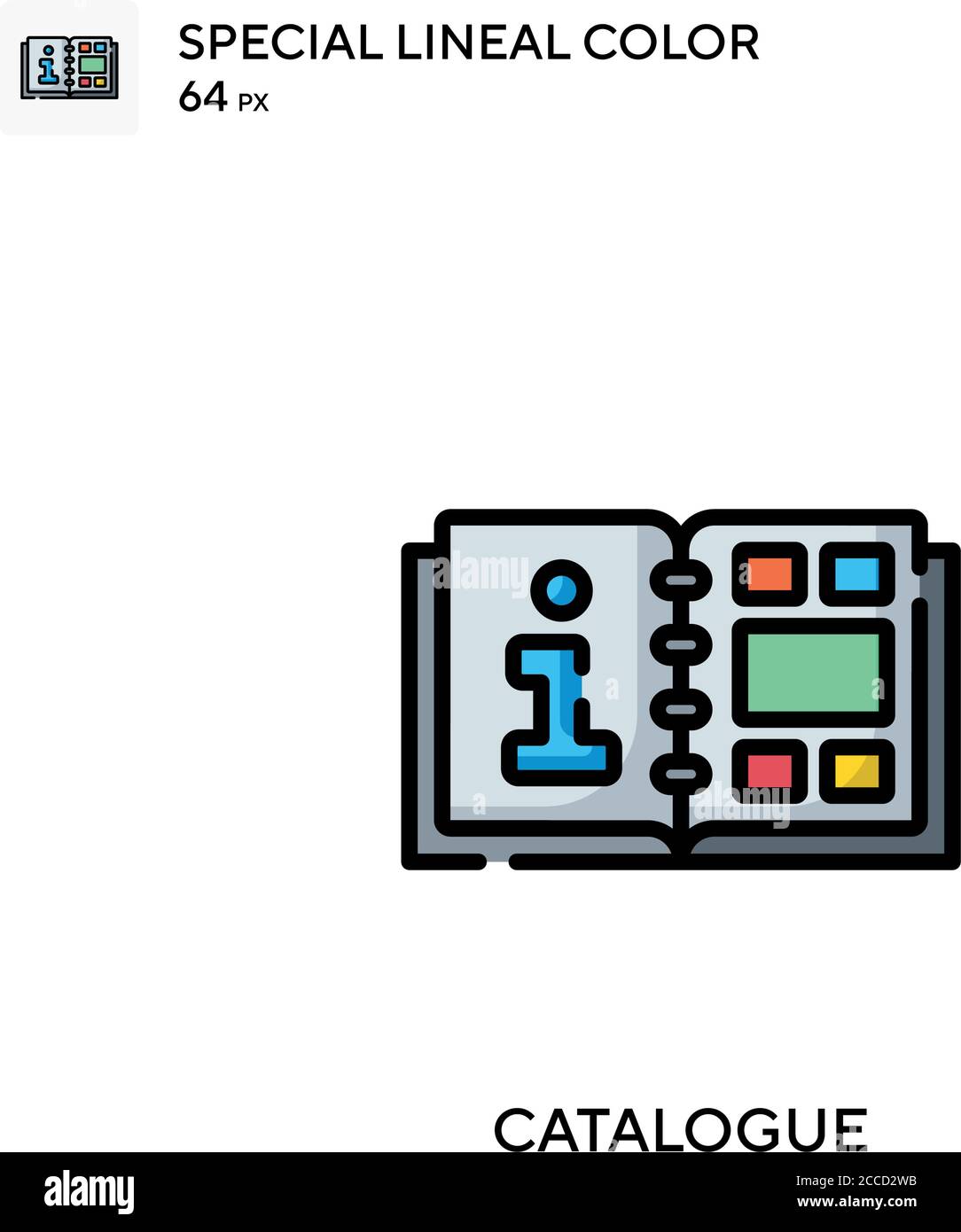 Catalogue Special lineal color icon. Illustration symbol design ...