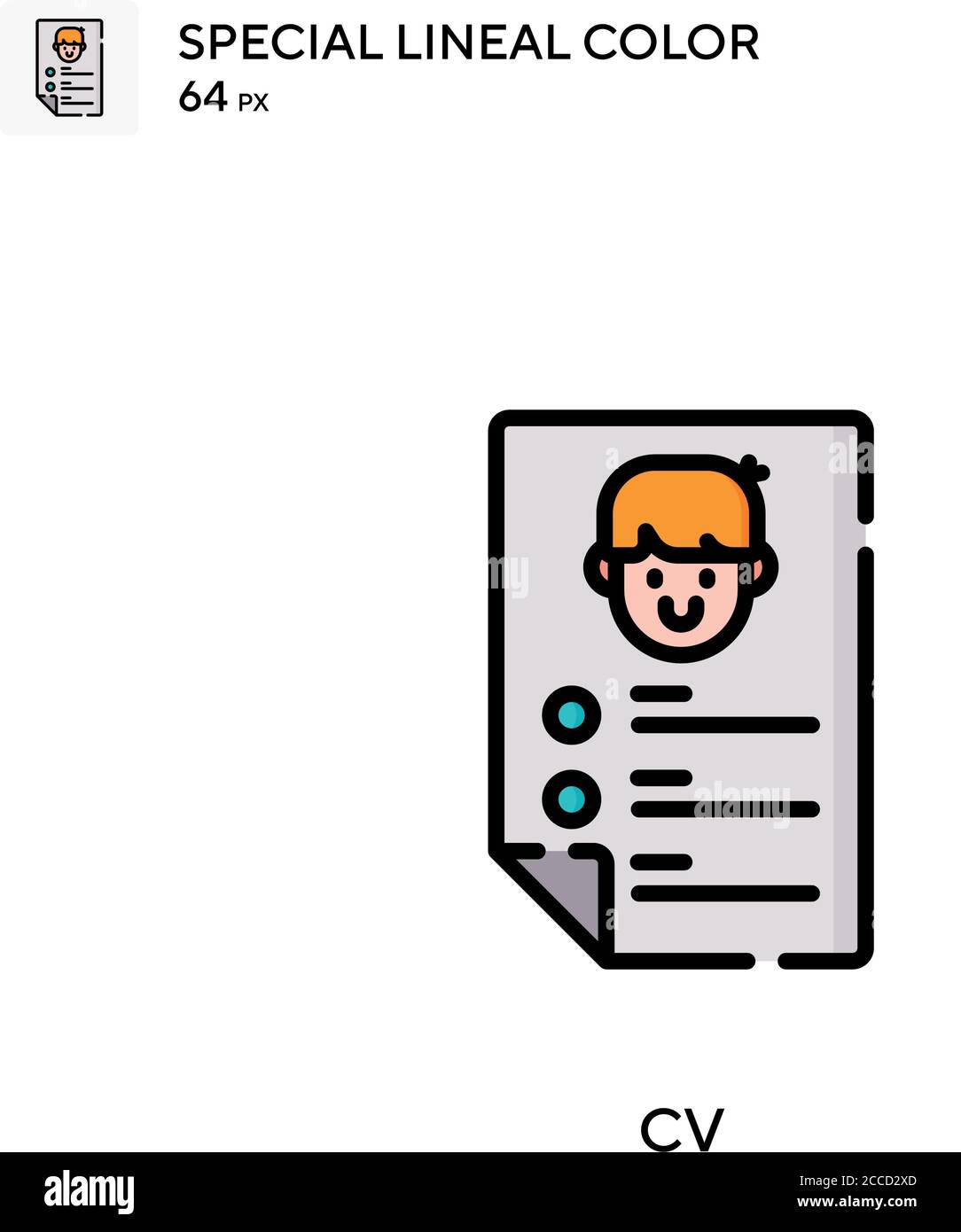 CV Special lineal color icon. Illustration symbol design template for ...