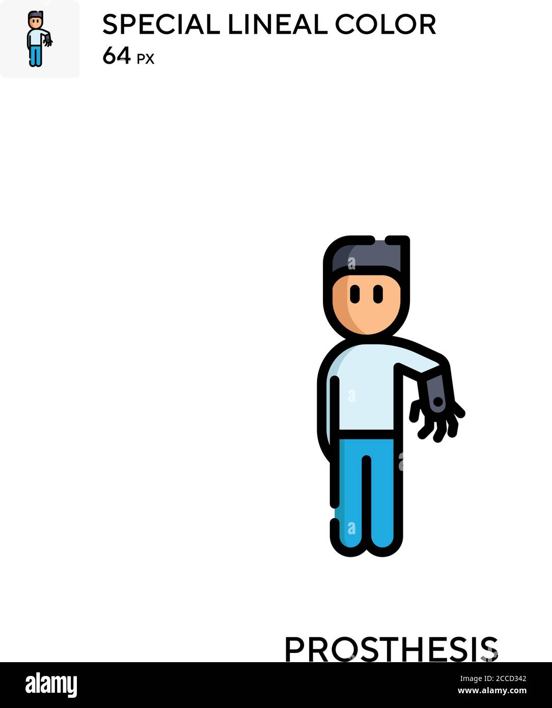 Prosthesis Special lineal color icon. Illustration symbol design template for web mobile UI ...