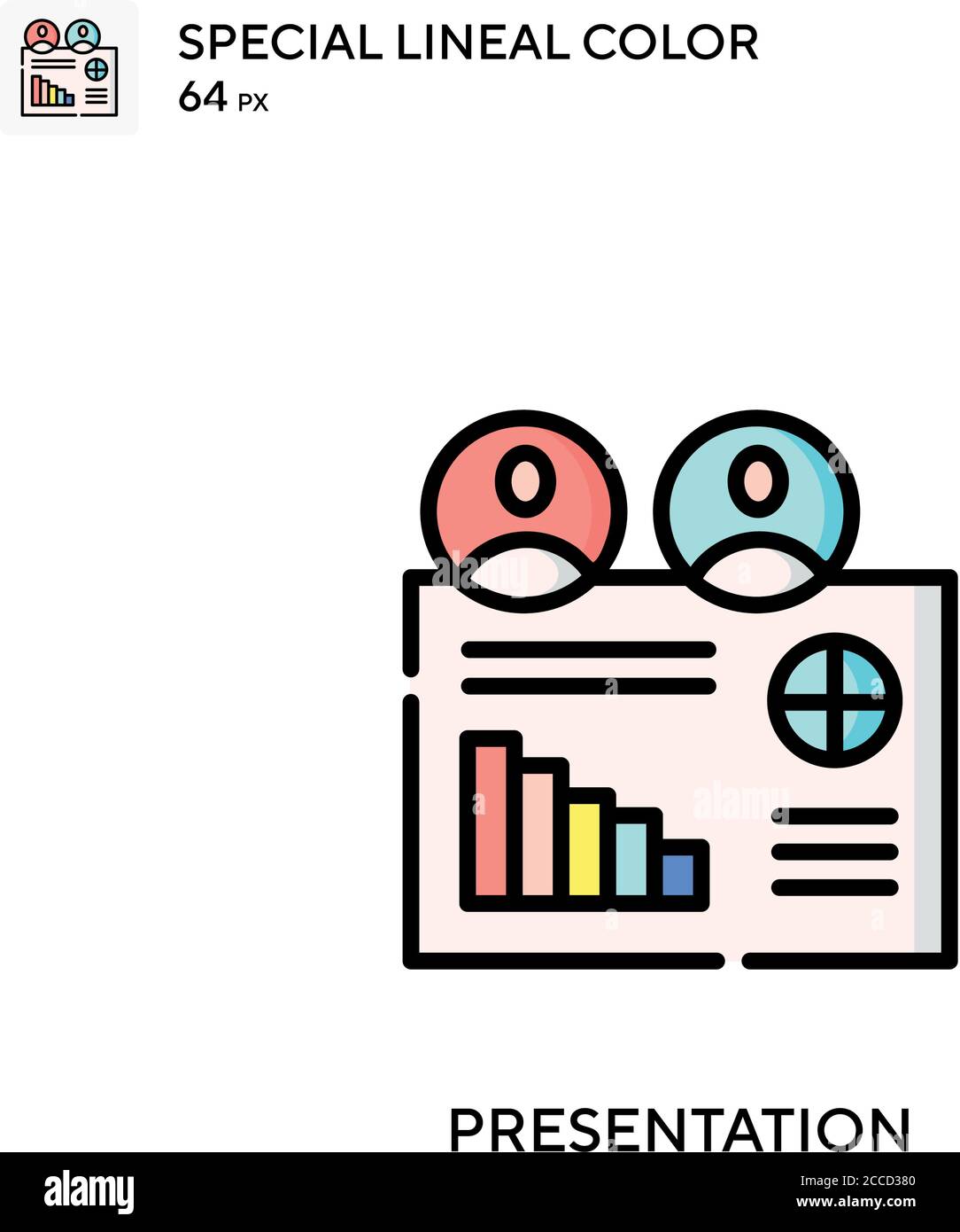 Presentation Special lineal color icon. Illustration symbol design ...