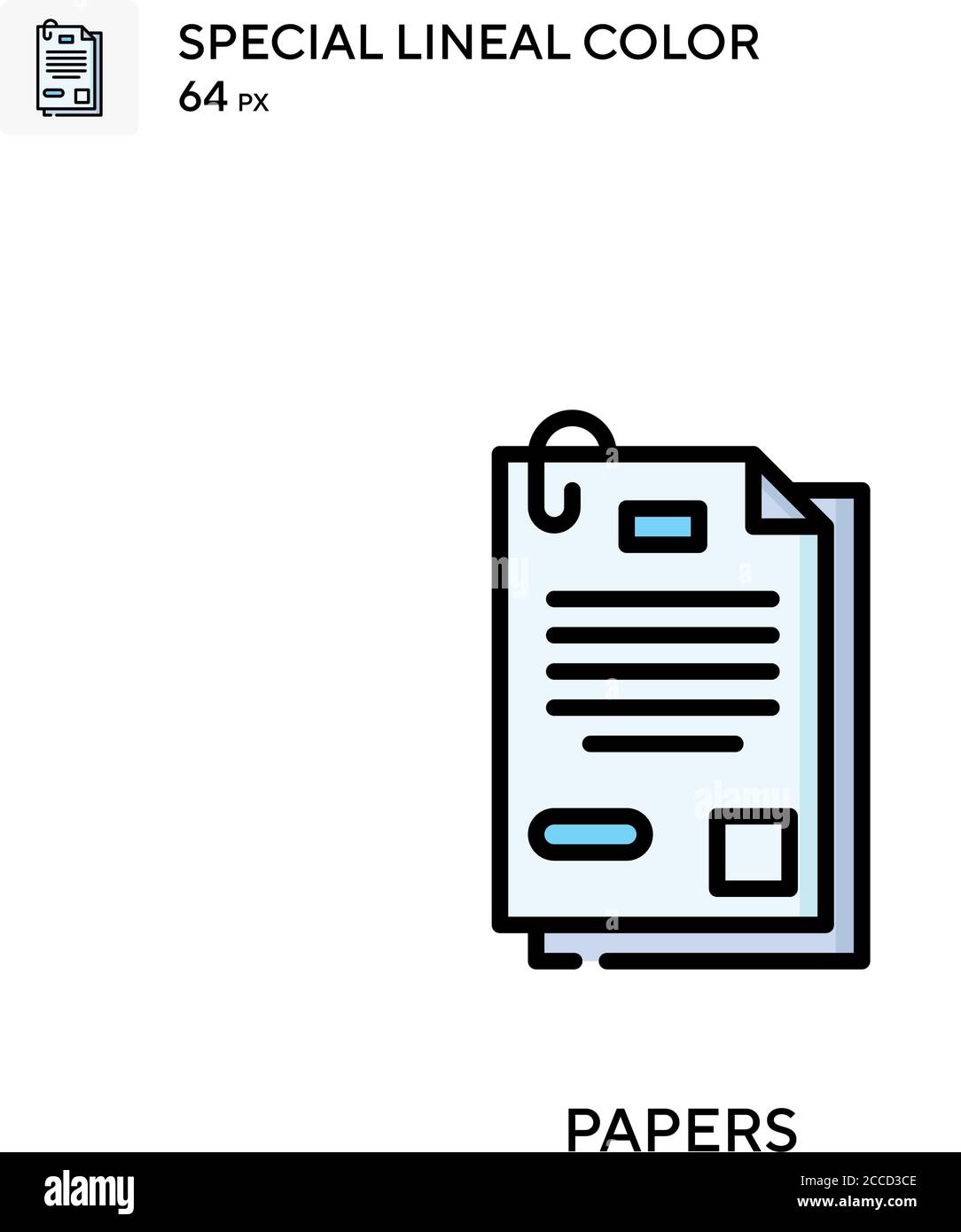 Papers Special lineal color icon. Illustration symbol design template ...