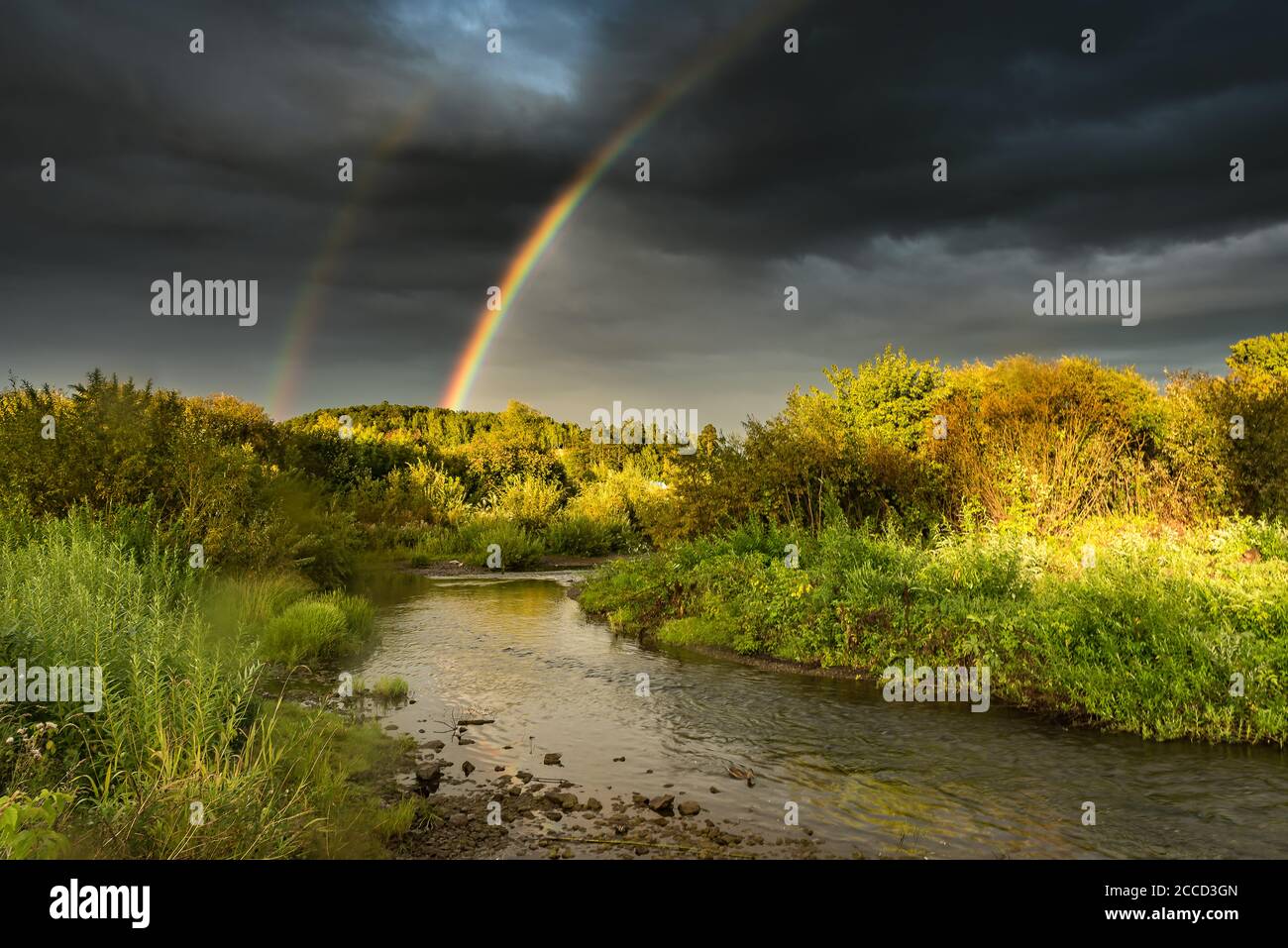 Rainbow over the river hi-res stock photography and images - Alamy