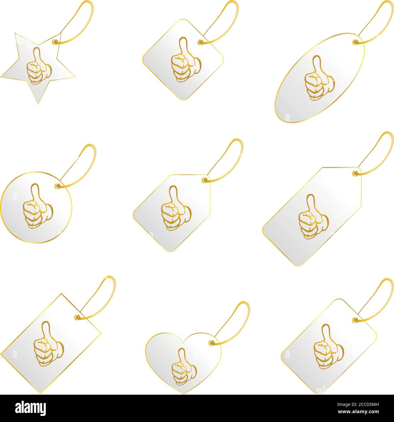 Labels with gold rim, hand, cards, set, tags Stock Vector Image & Art ...