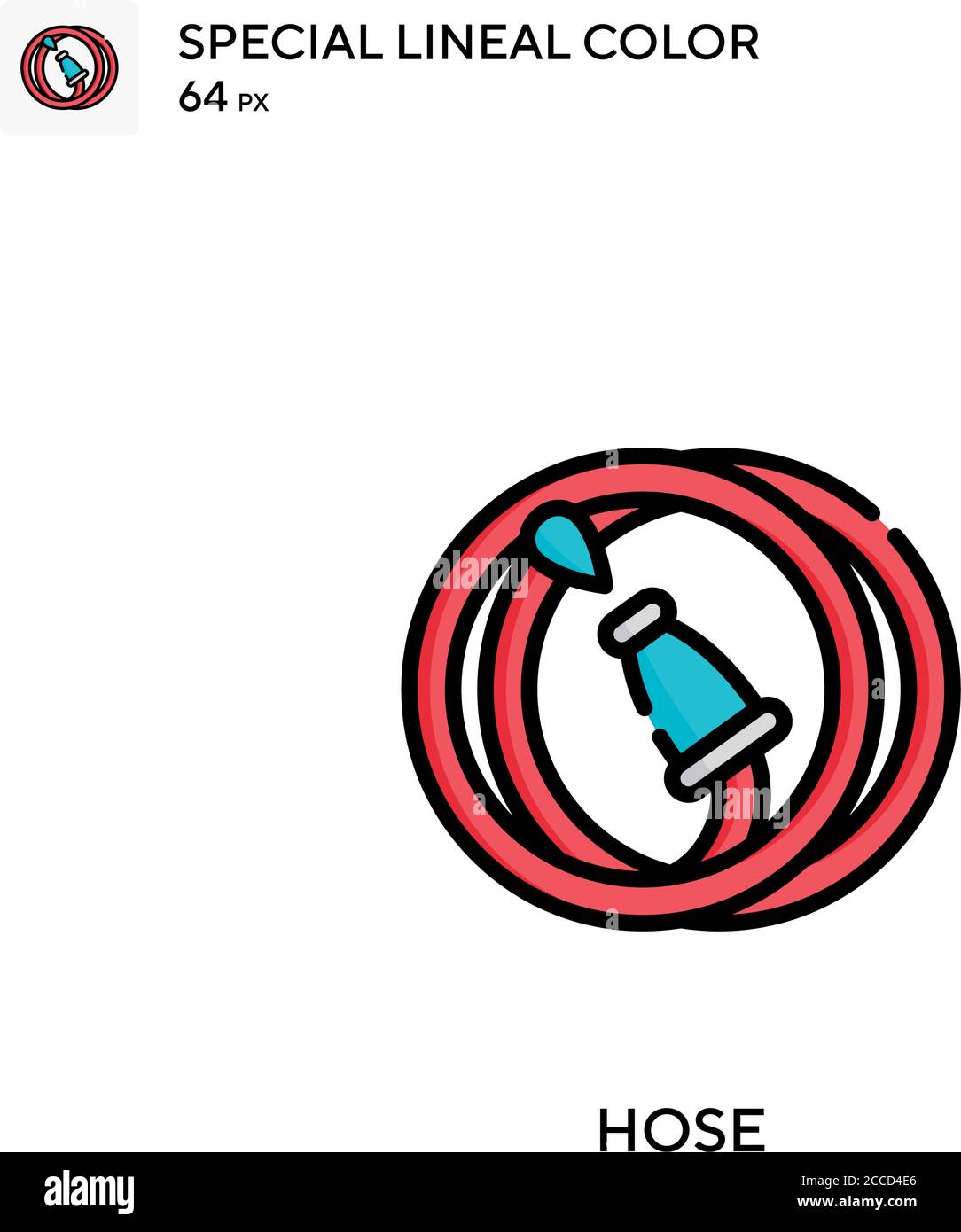 Hose Special lineal color icon. Illustration symbol design template for ...