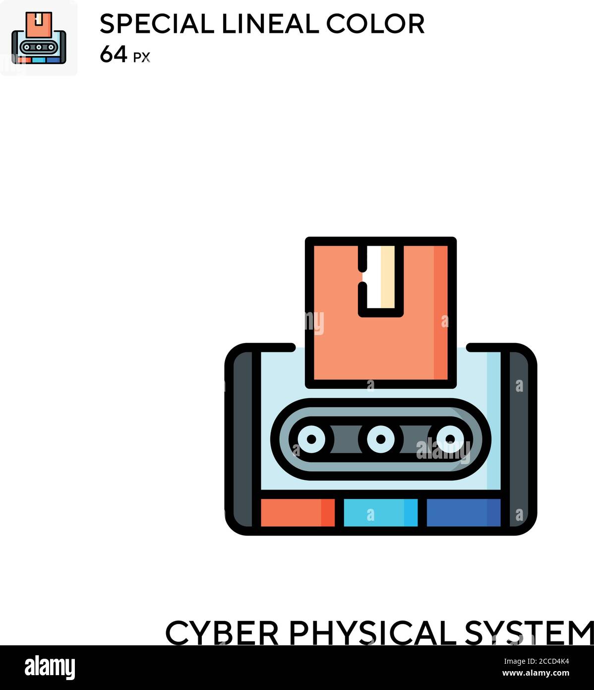 Cyber physical system Special lineal color icon. Illustration symbol ... Cyber physical system Special lineal color icon. Illustration symbol ...