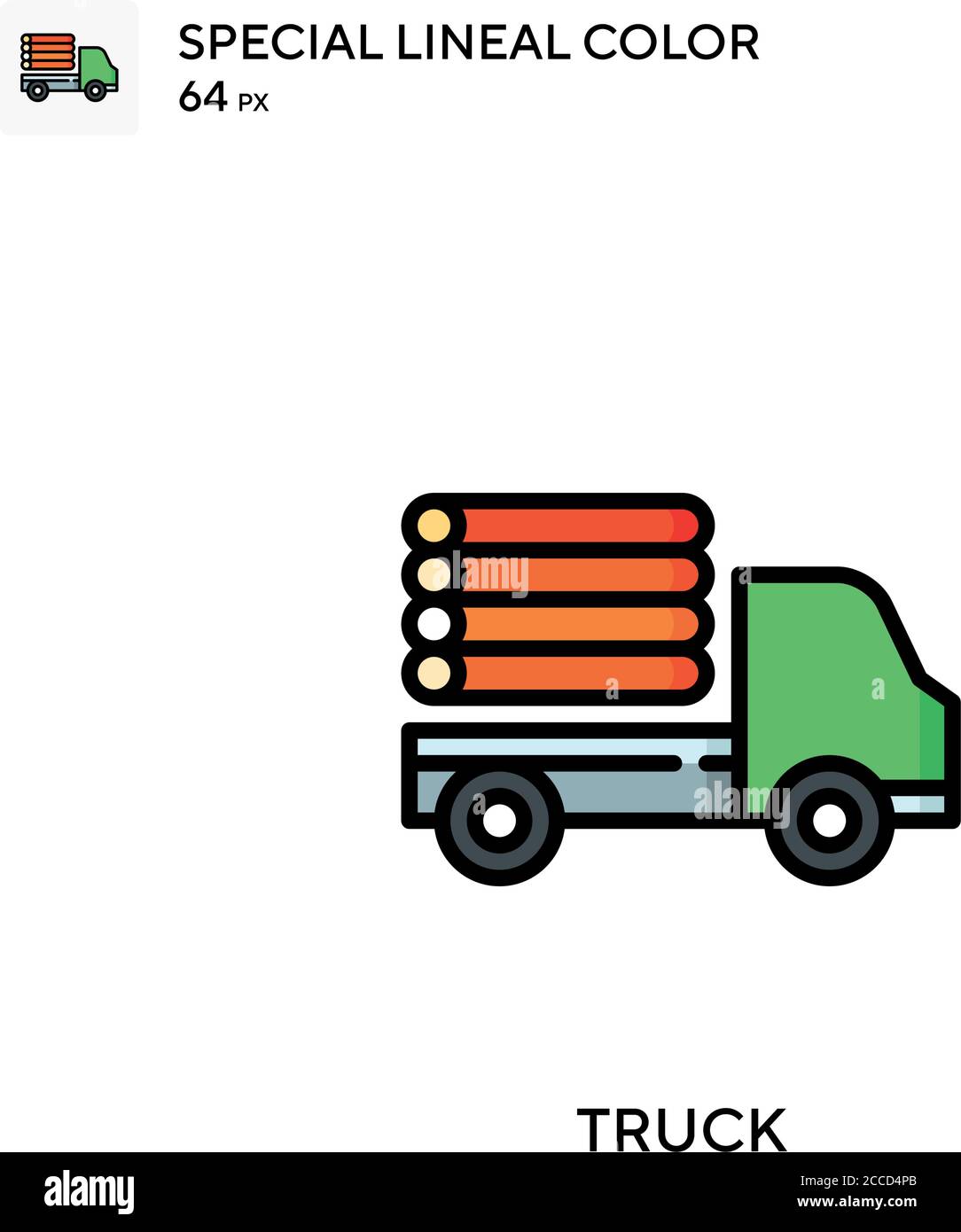 Truck Special lineal color icon. Illustration symbol design template ...