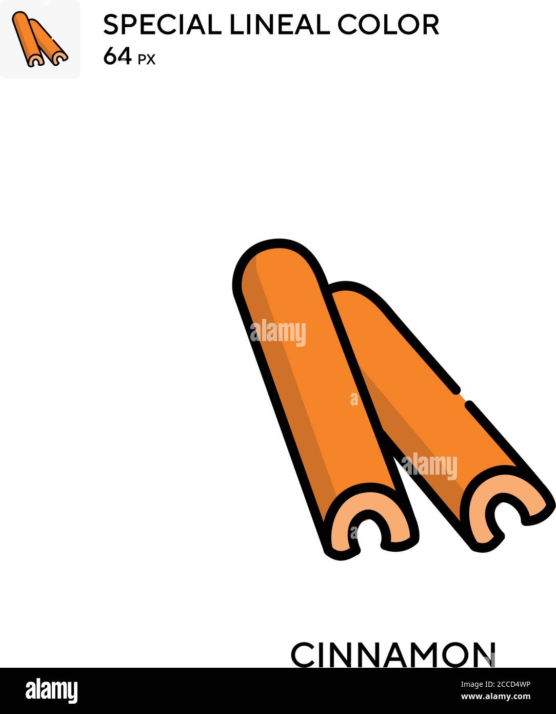 Cinnamon Special lineal color icon. Illustration symbol design template ...