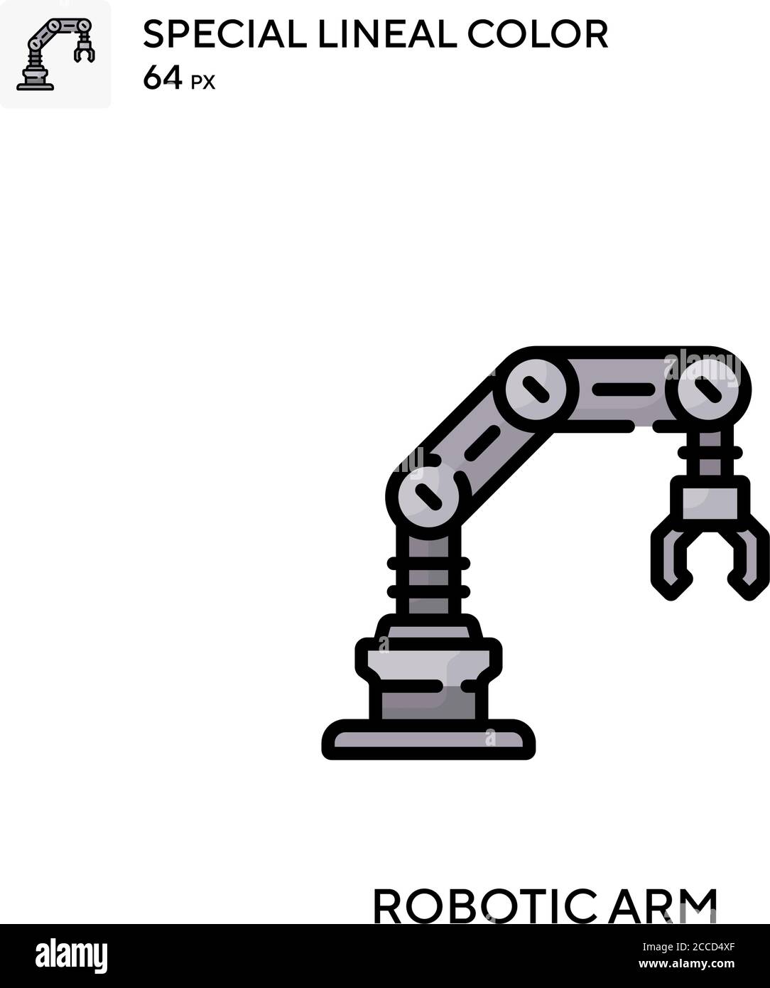 Robotic arm Special lineal color icon. Illustration symbol design ...