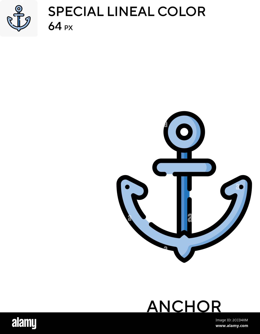 Anchor Special lineal color icon. Illustration symbol design template ...