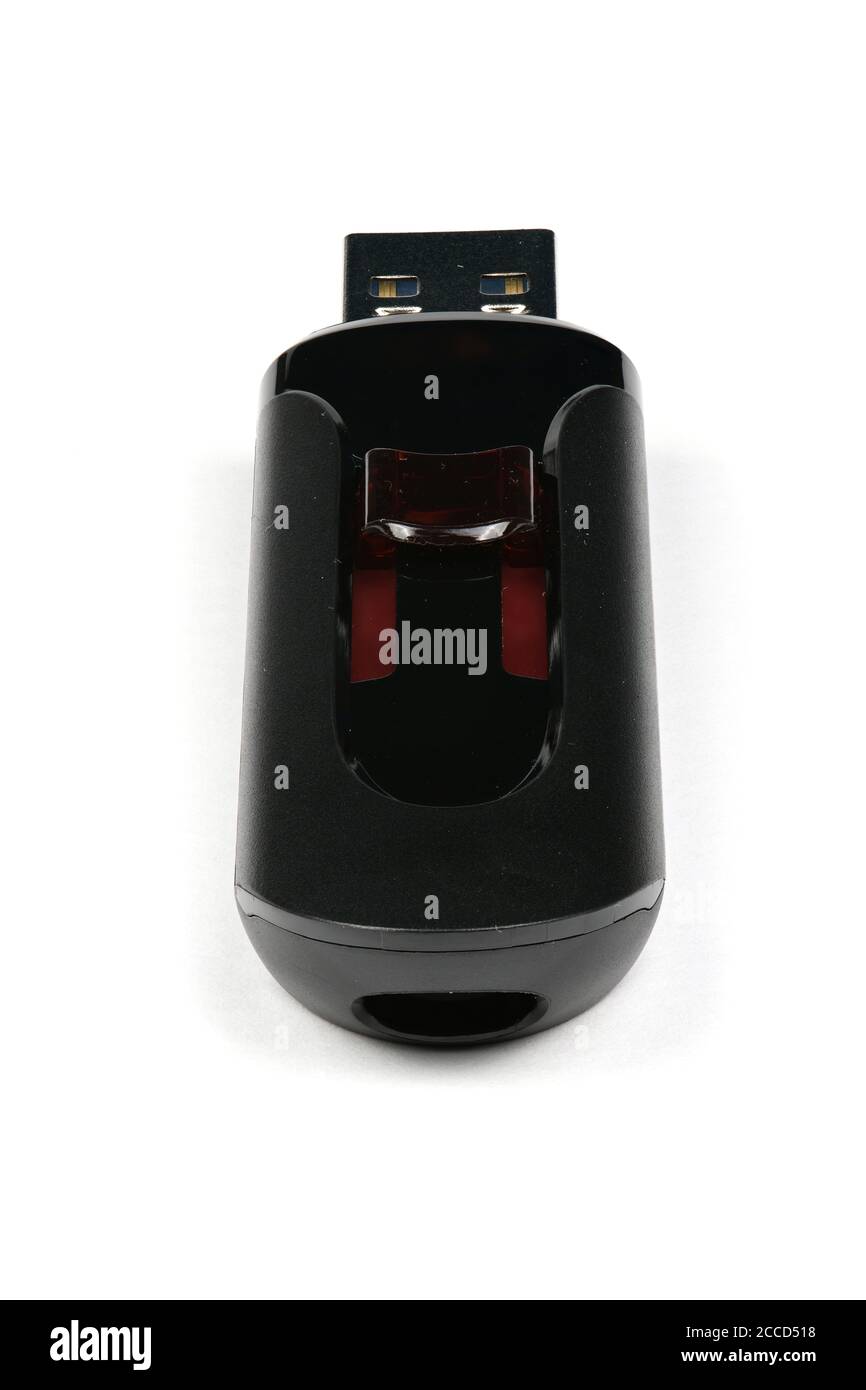 USB flash drive showing data concept on white background. High ...