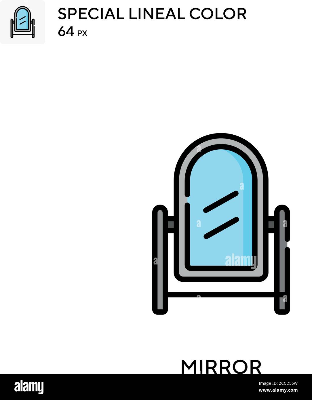 Mirror Special lineal color icon. Illustration symbol design template ...