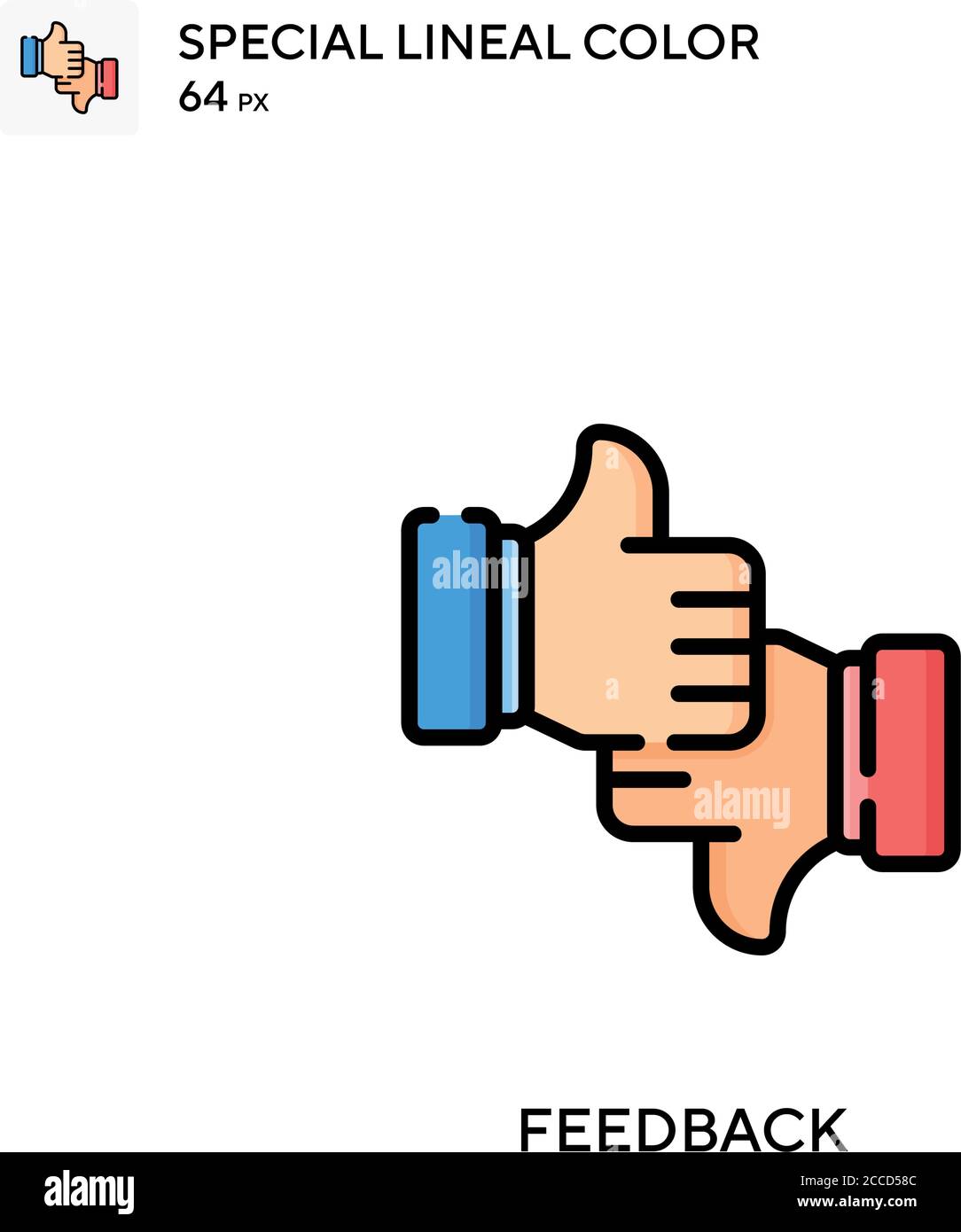Feedback Special lineal color icon. Illustration symbol design template ...