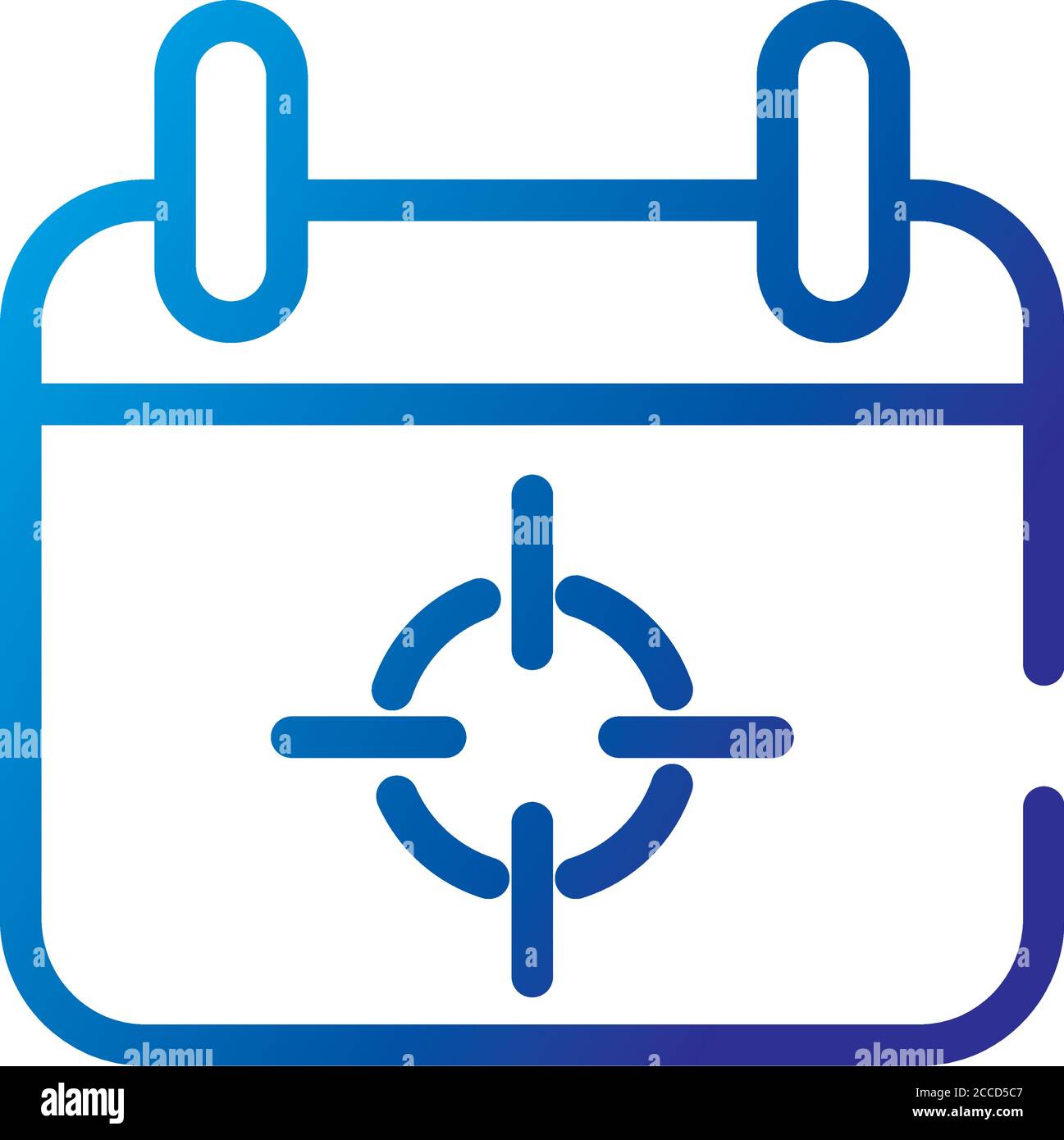 calendar reminder with target gradient style icon vector illustration ...
