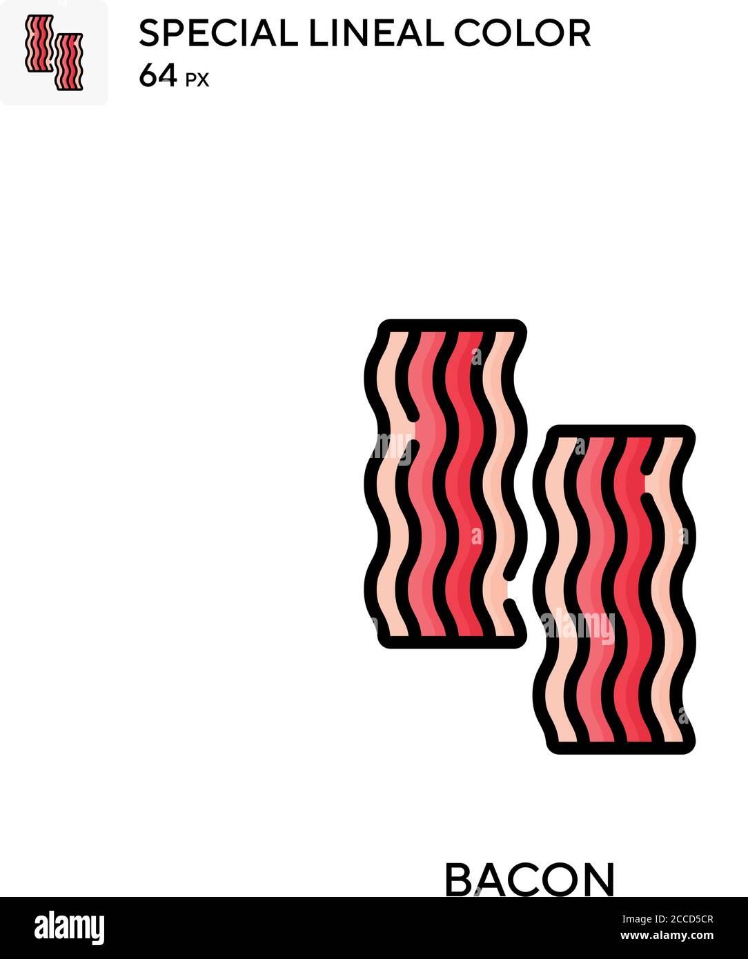 Bacon Special lineal color icon. Illustration symbol design template ...