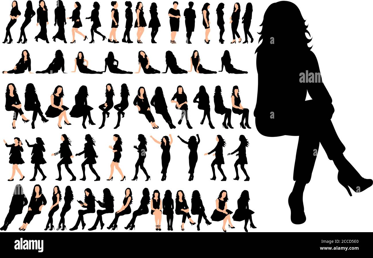 Sitting Person Silhouette Vector