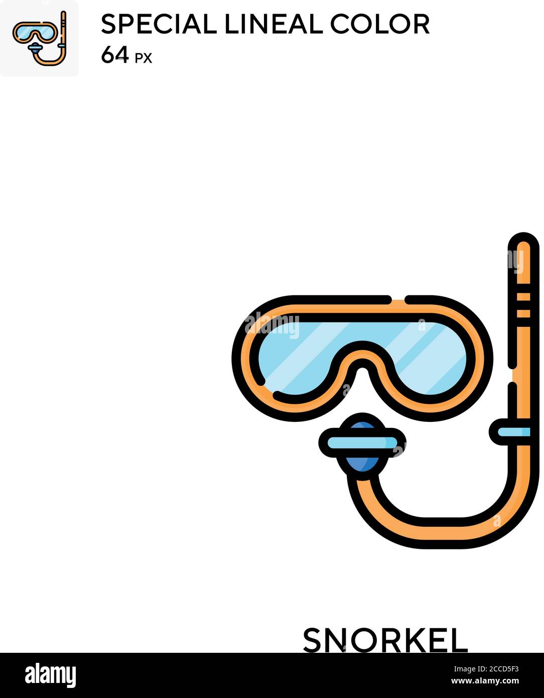 Snorkel Special lineal color icon. Illustration symbol design template ...