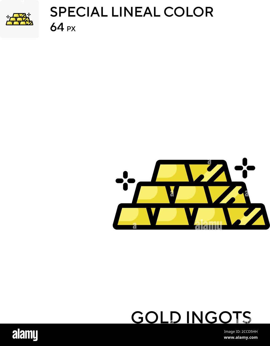 Gold Ingots Special lineal color icon. Illustration symbol design ...
