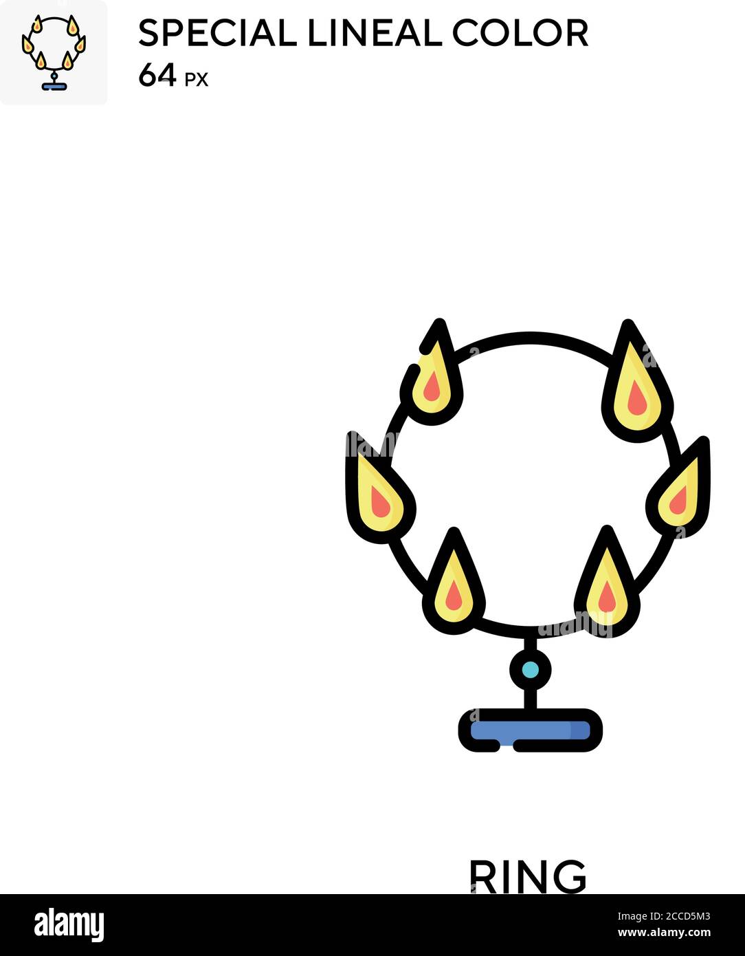 Ring Special lineal color icon. Illustration symbol design template for ...