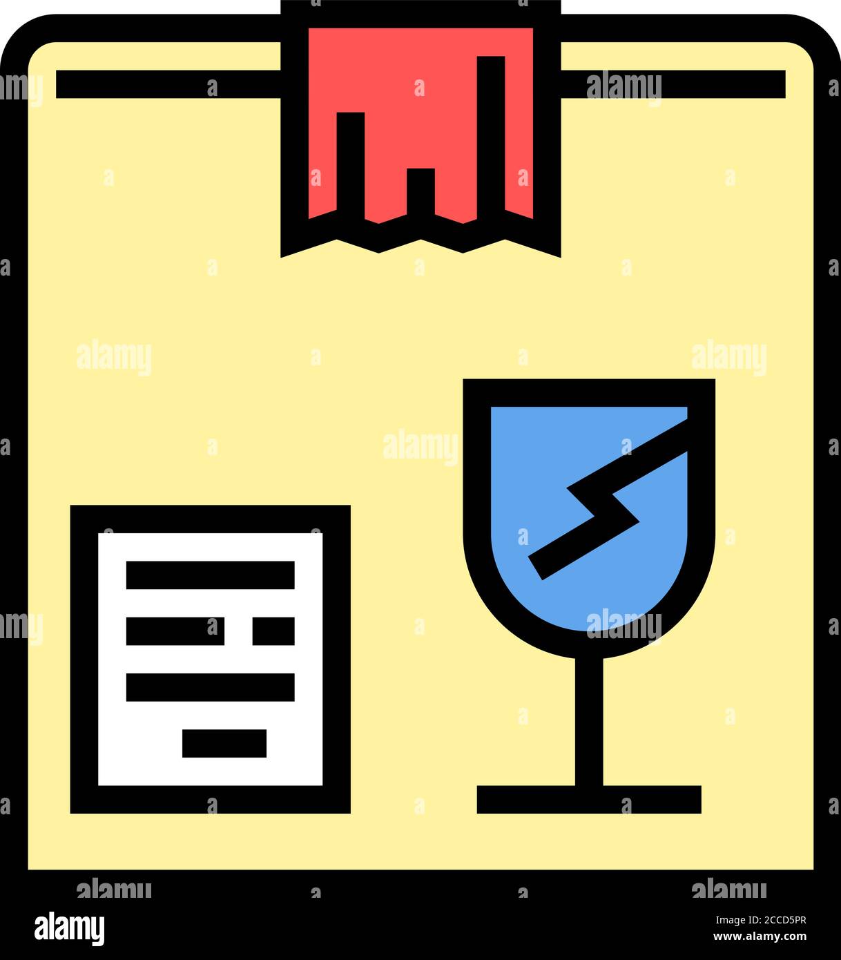 fragile box color icon vector illustration Stock Vector Image & Art - Alamy