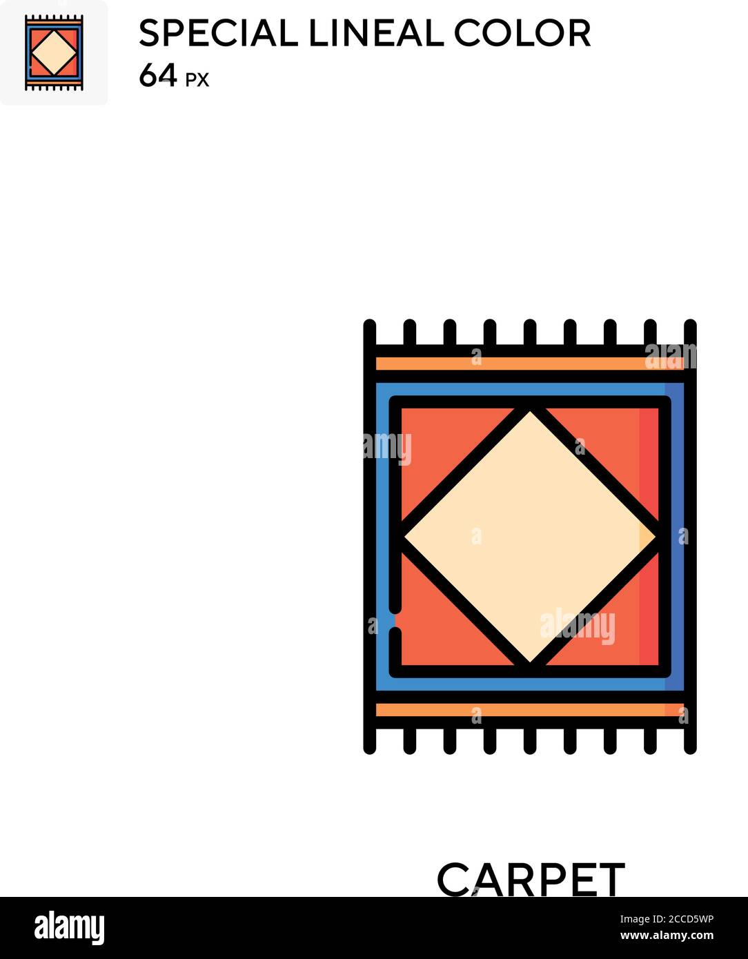 Carpet Special lineal color icon. Illustration symbol design template ...