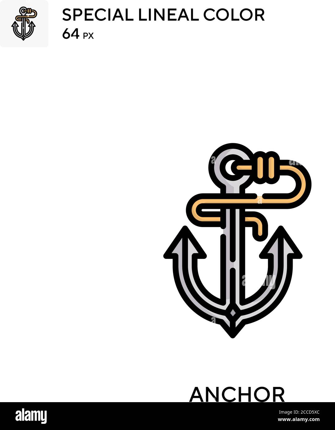 Anchor Special lineal color icon. Illustration symbol design template ...