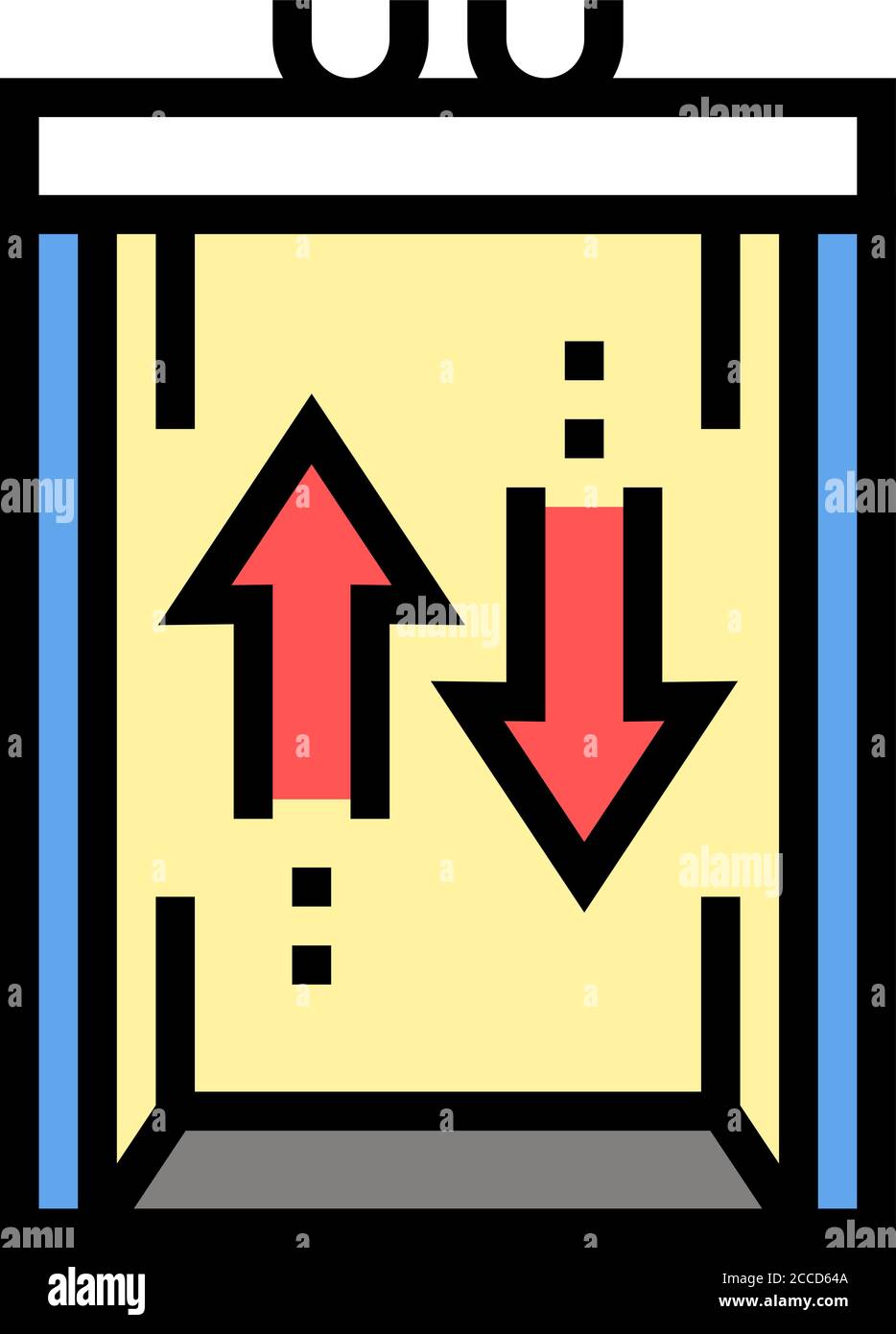 lift up and down color icon vector illustration Stock Vector Image ...