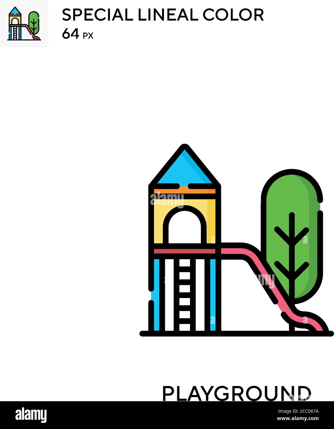 Playground Special lineal color icon. Illustration symbol design ...