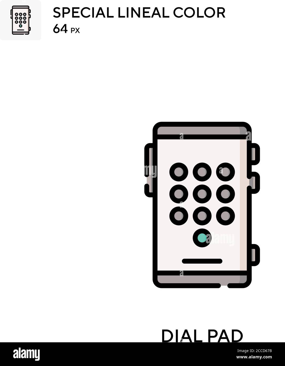 Dial pad Special lineal color icon. Illustration symbol design template ...